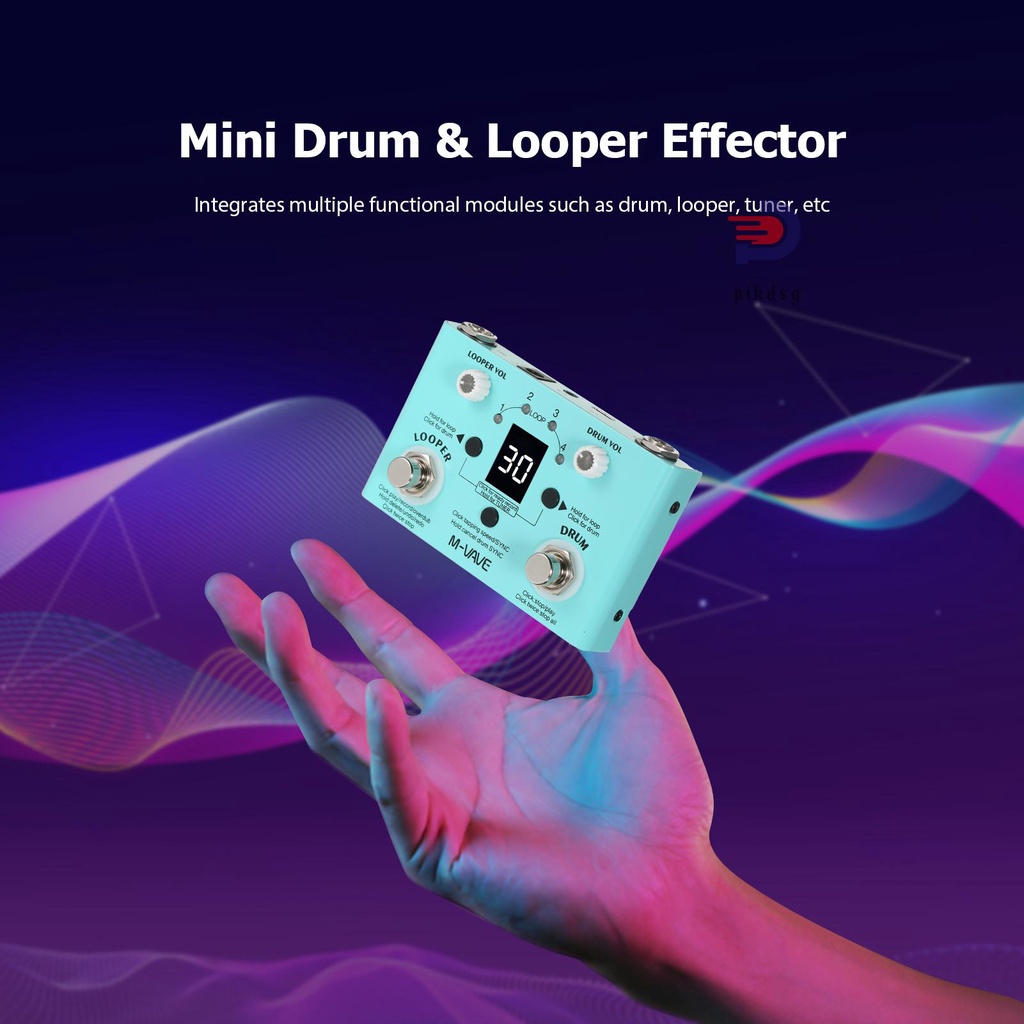 M Vave Lost Tempo Effect Pedal Drum And Looper Effector Mini 2 In 1 7572