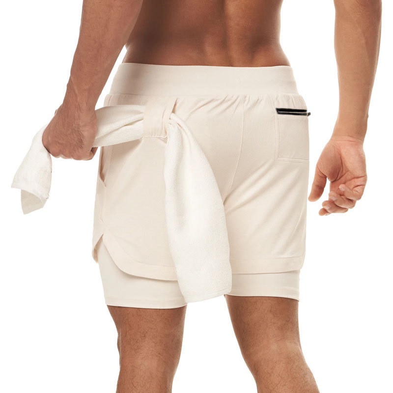 Men 2 in 1 sport shorts Gyms Fitness Bodybuilding Workout Shorts Men ...