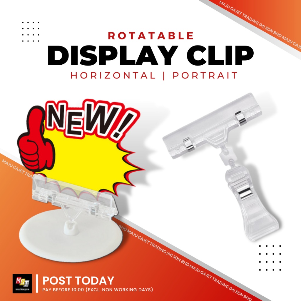 Pop Clip Price Tag Label Sign Display Clamp Klip Tanda Harga | Shopee ...