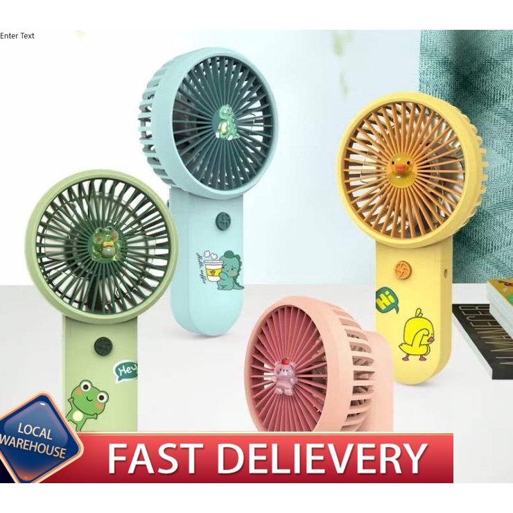 Rechargeable Cute Animals Handheld Portable Fan for Kids | Shopee Singapore