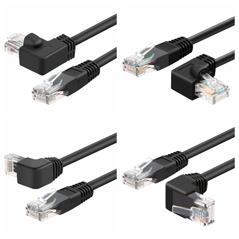 RJ45 cable 26AWG CAT6 UTP Side Angled L Shape RJ45 Patch Cord Shape ...