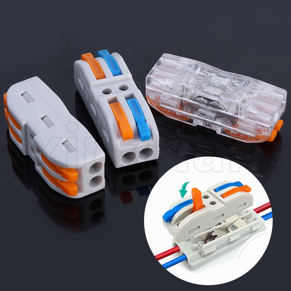 Quick Wiring Cable Connector / Push-in Conductor Terminal Block / Two ...