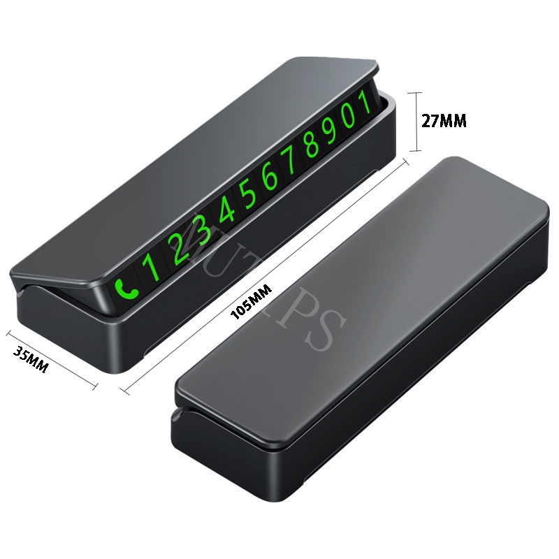 Mazda Car Parking Phone Number Plate Box Hidden Luminous Holder For ...