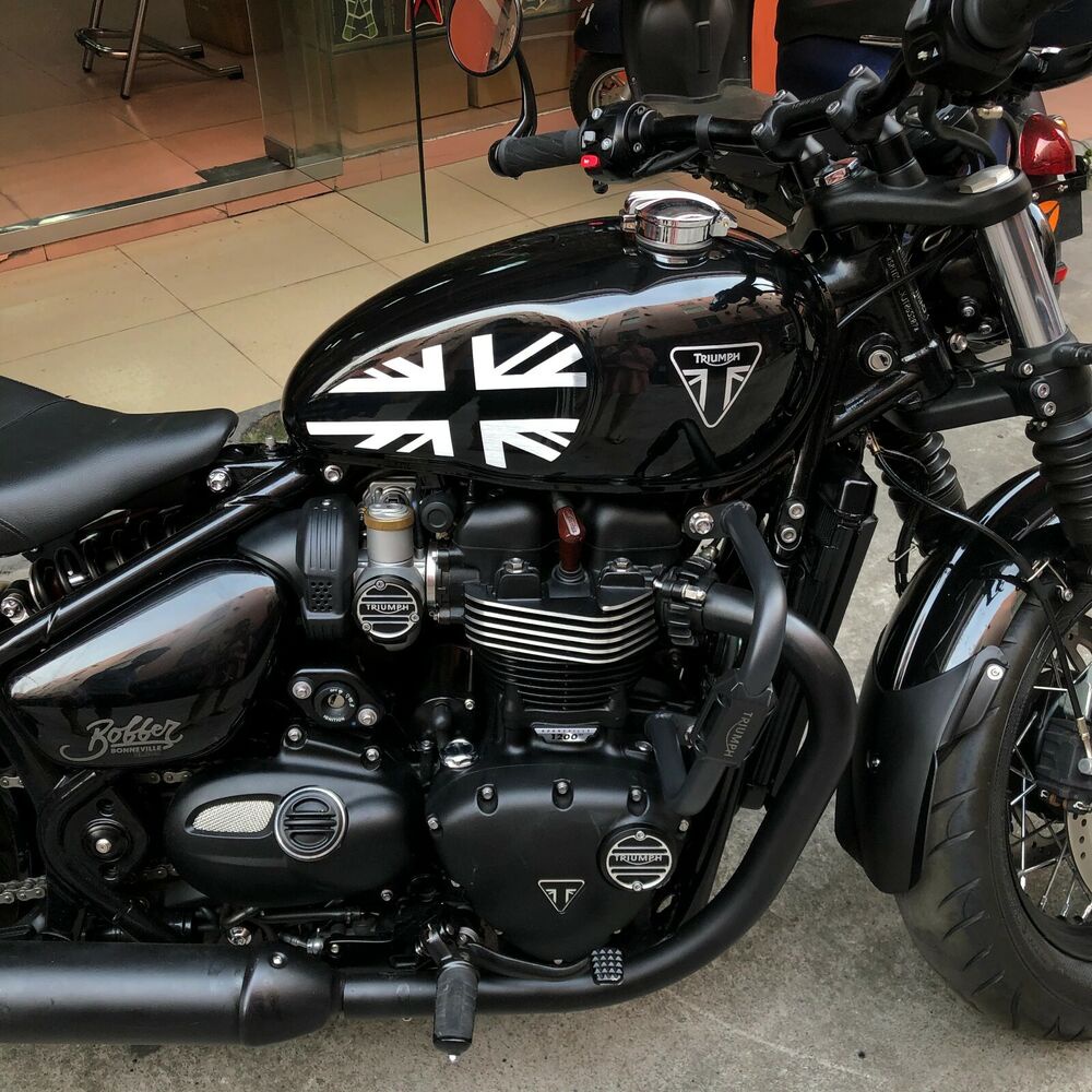 x2 Motorcycle Fuel Tank Sticker Decal Fits For Triumph Bonneville ...