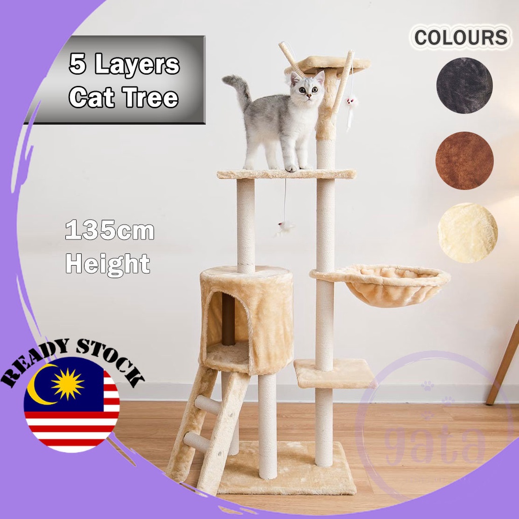 GATA Cat Scratcher 5 layers Tree Tower Condo Toy With Sisal Scratching ...