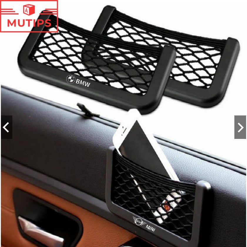 BMW High Quality Universal Car Seat Mesh Storage Bag Phone Holder ...