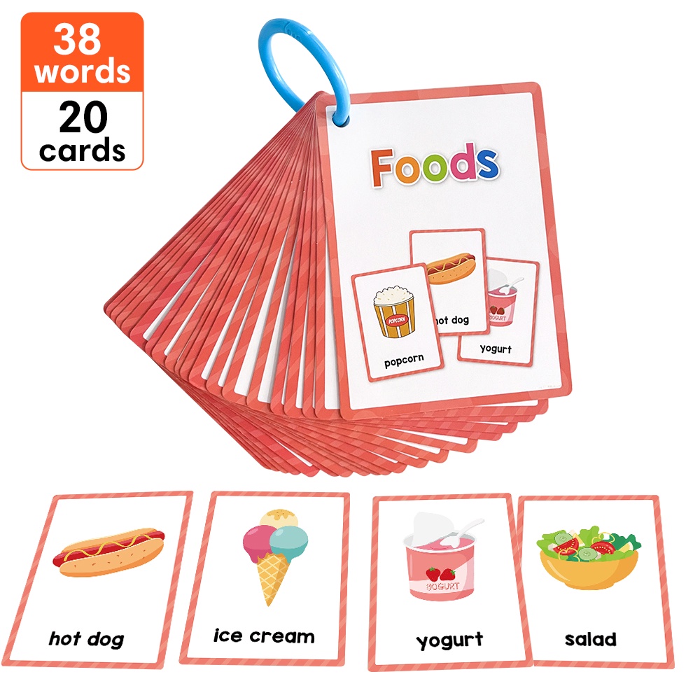 Children Learning Food English Words Flashcards Teaching Aids Early ...