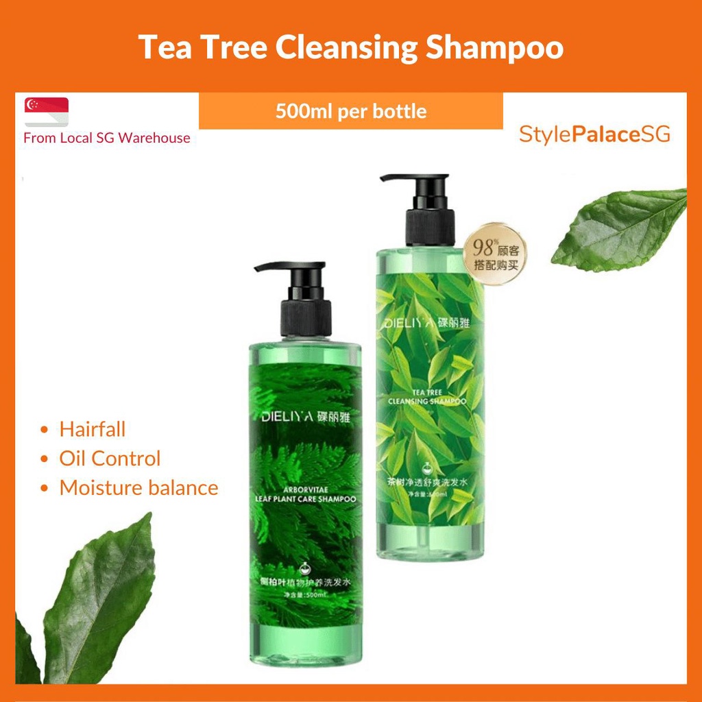 500ml Shampoo Gentle and Fragrant Tea Tree Cleansing / Arborvitae Leaf ...