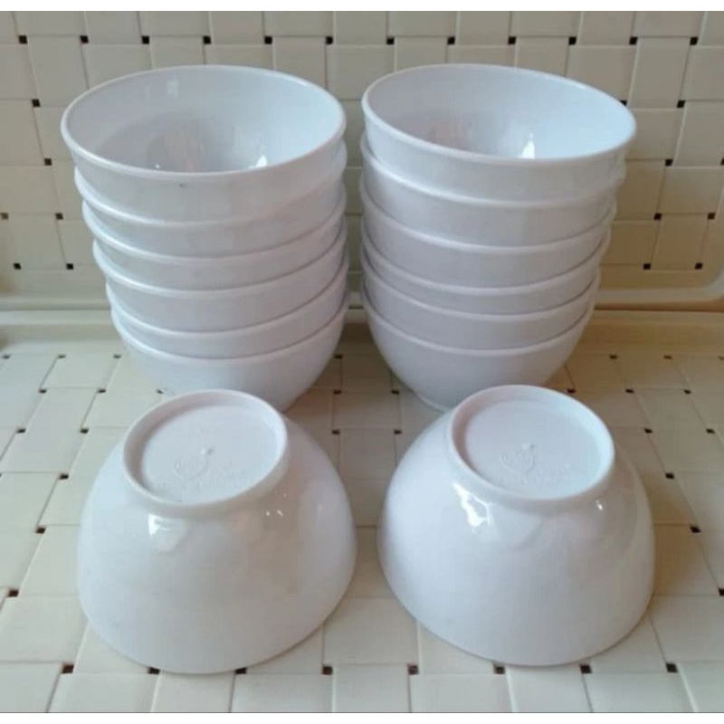 PUTIH (1pcs) Melamine Rice Bowl/Soup 101 White GBU | Shopee Singapore
