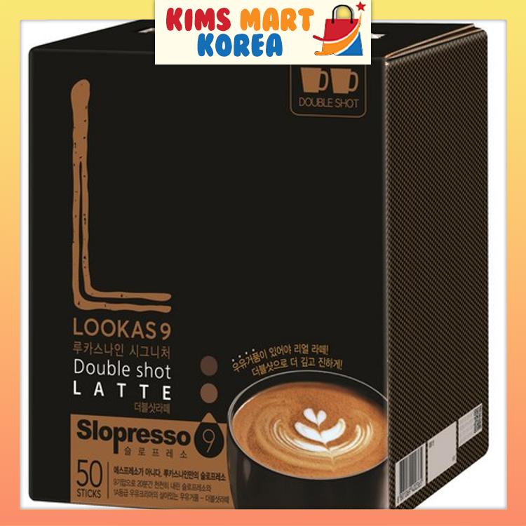 Lookas9 Signature Double Shot Latte Korean Instant Coffee 14.9g x 50pcs ...