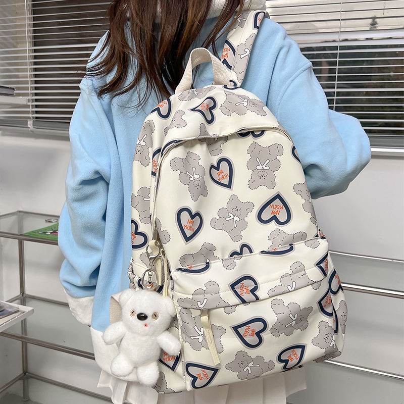 Japanese and Korean large capacity backpack waterproof backpack student ...