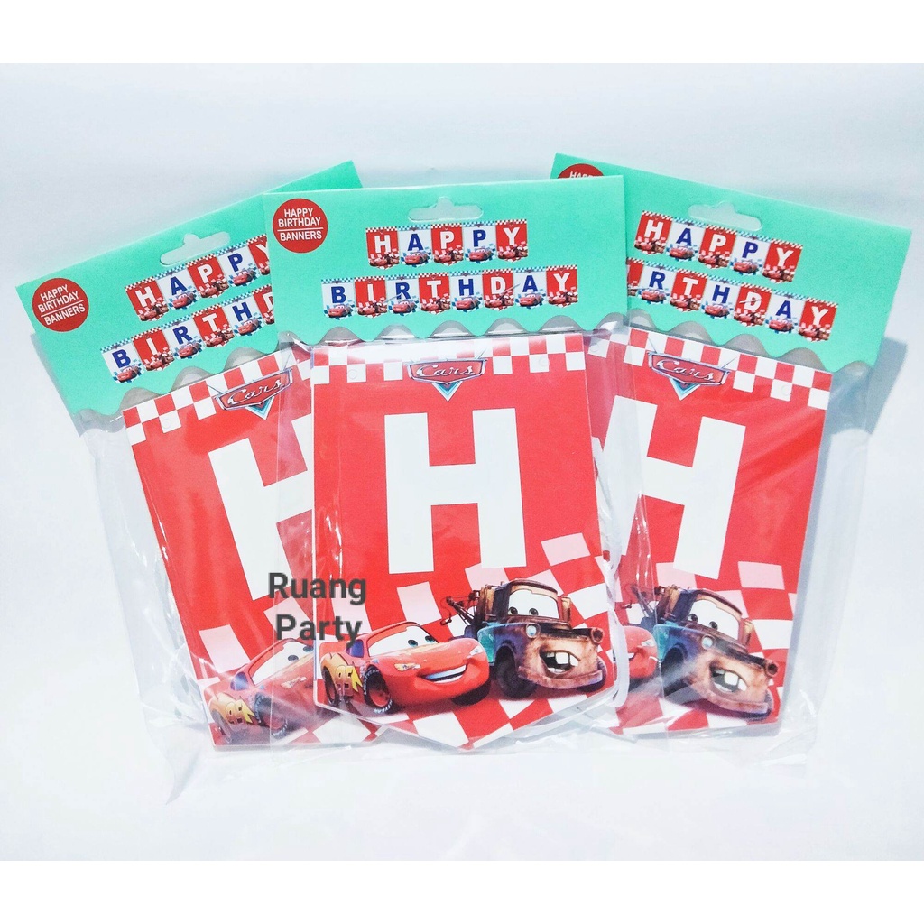 Cars Character Banner / Birthday Banner / Happy Birthday Banner / HBD ...