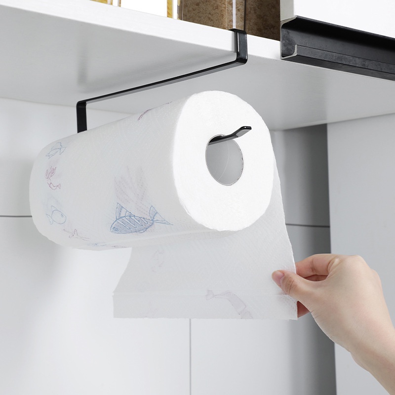 Paper Roll Holder Towel Rack Hanging Shelf Bathroom Storage Rack Home ...