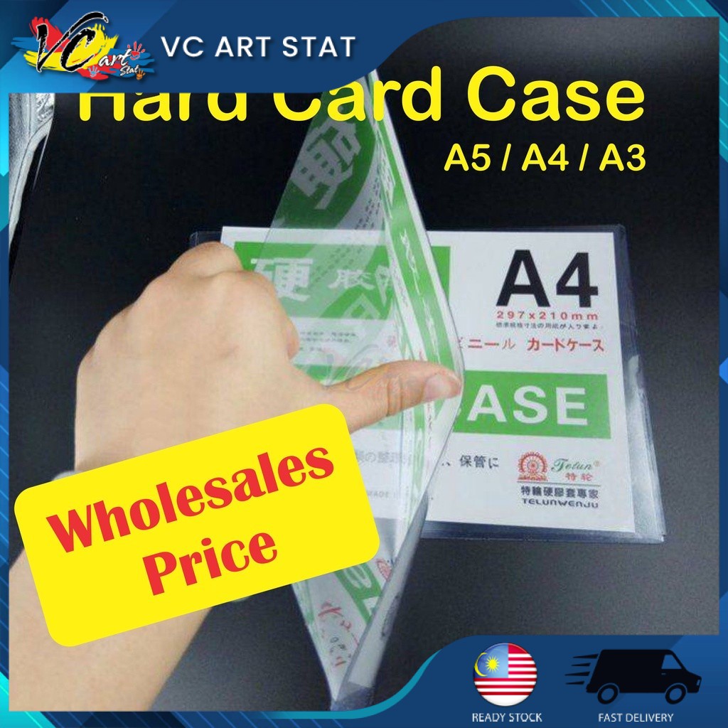 VC Art Hard Card Case A4 High Transparency A5 A3 File Folder Organizer ...