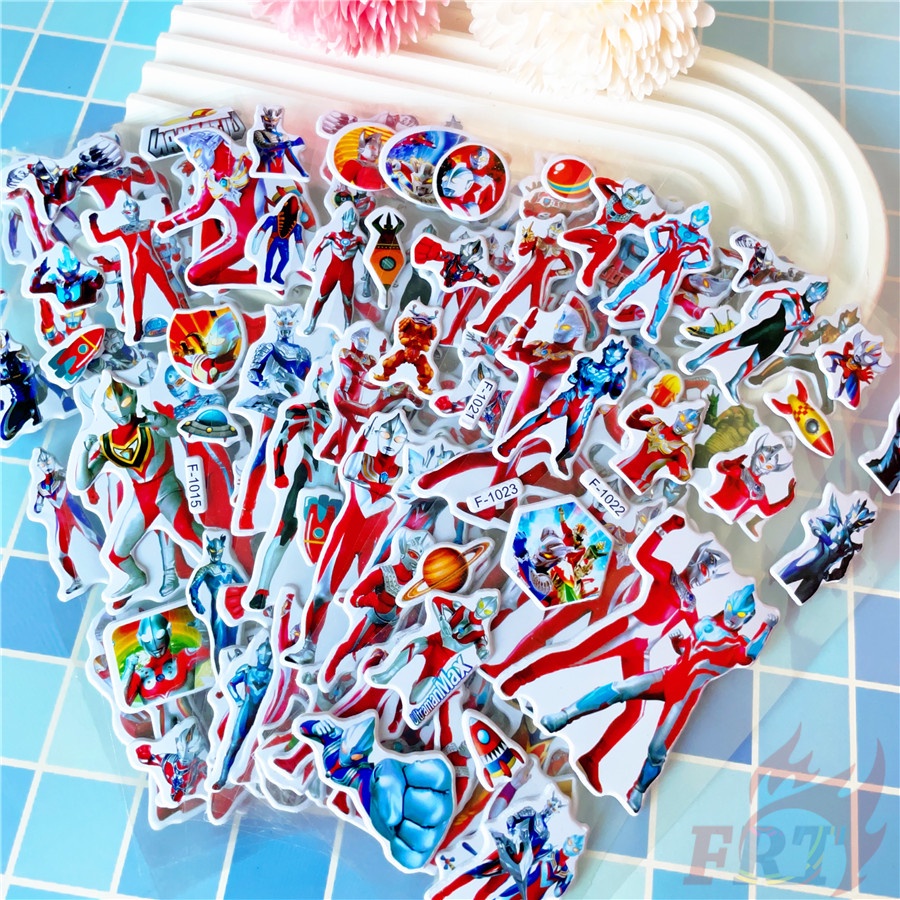 ️12Sheets/set Ultraman Series 02 DIY Rewards Sticker ️Cartoon 3D Puffy ...