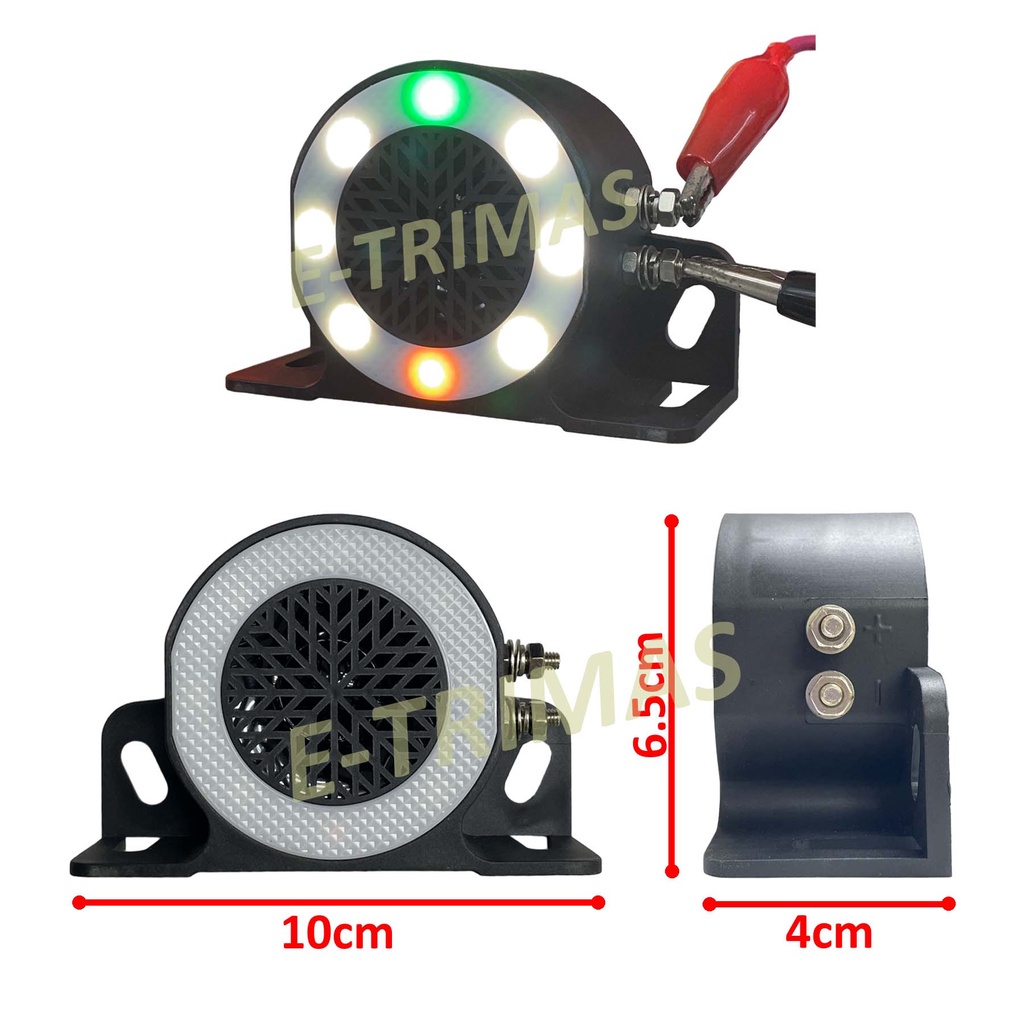 12V-48V Waterproof Reverse Siren Buzzer Warning Alarm Siren Horn Back ...