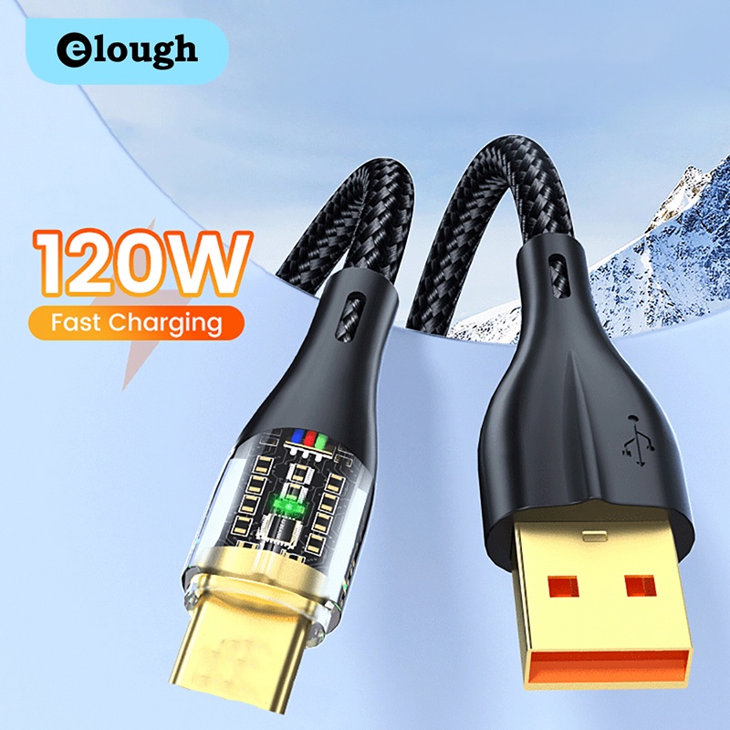 Elough 3A USB Type C Cable 120W Fast Charging Data Transmission Cable ...