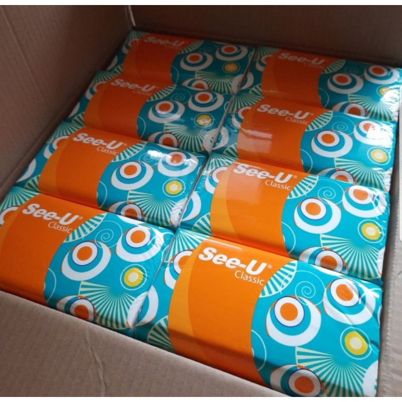 1 Box of SEE-U Classic Facial Tissue | 1 box = 40 packs, 1 pack = 250 ...