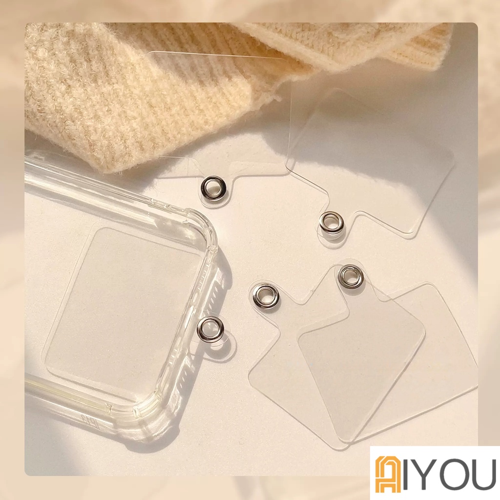 Transparent Phone Lanyard Patch Universal Plastic Tab PVC Pad Sling For ...