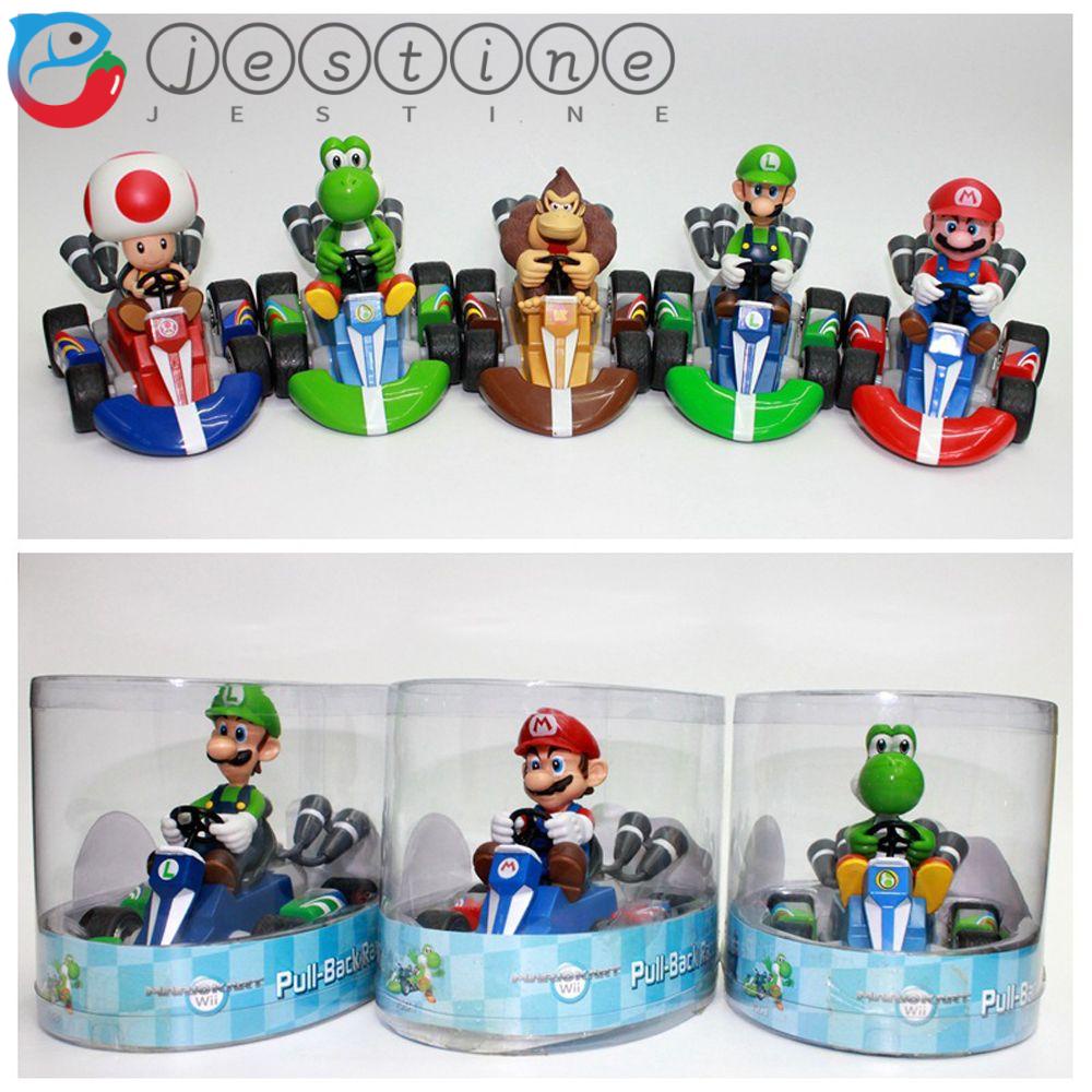 JESTINE Super Mario Anime Creative Racer Cars Model Action Figure Toys ...