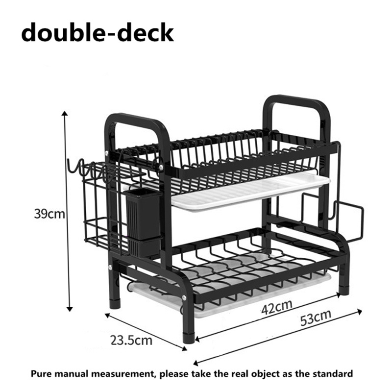 【SG Stock】3-Layer Stainless Steel Dish Rack Kitchen Storage Rack Drain ...