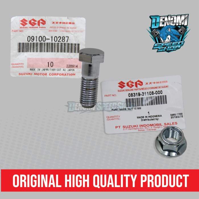 Original SGP Suzuki Satria 2 Stroke Hiu Lumba Side Pin Standard Bolts ...