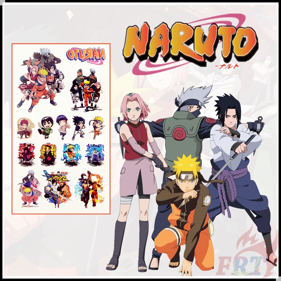 Naruto Series 02 - Anime Mini Temporary Tattoo Stickers 1Sheet Uzumaki ...