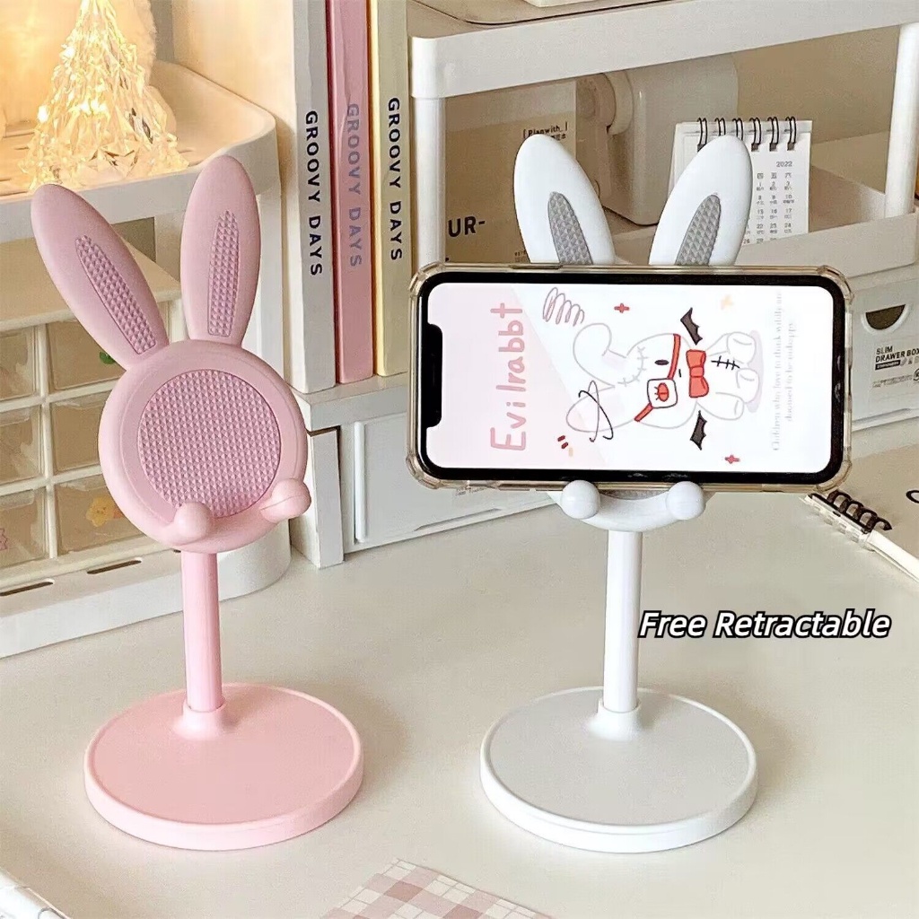 Cartoon Rabbit Bunny Desktop Cell Phone Stand Tablet Universal Bracket ...