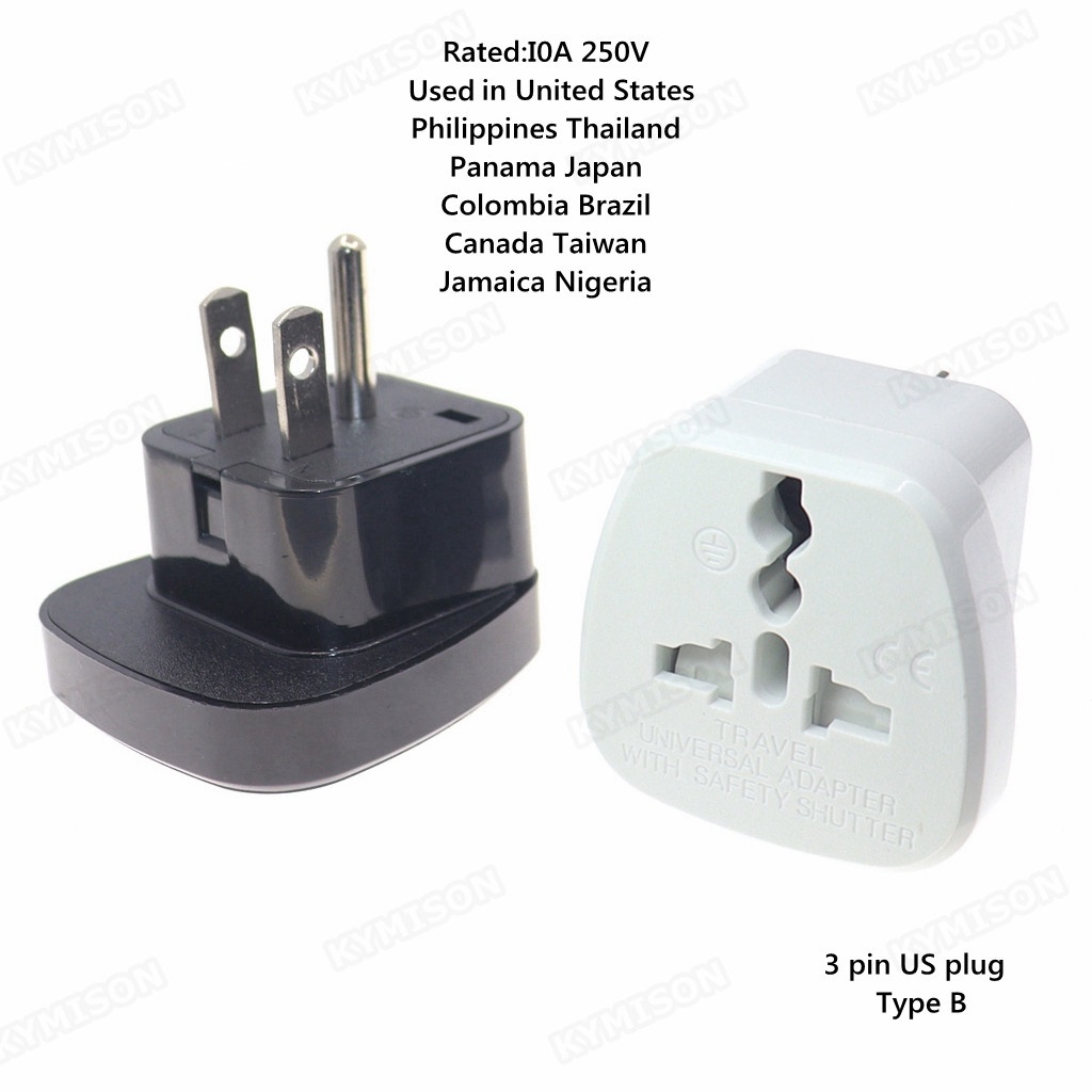 Universal CE America European Kr AU EU to US UK USA Plug Adapter South Africa India Adaptor ...