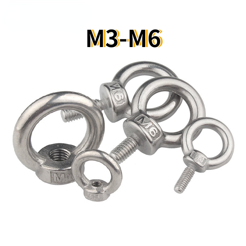 [XJK] 304 Stainless Steel Ring Screw Ring with Ring Lifting Ring Screw ...