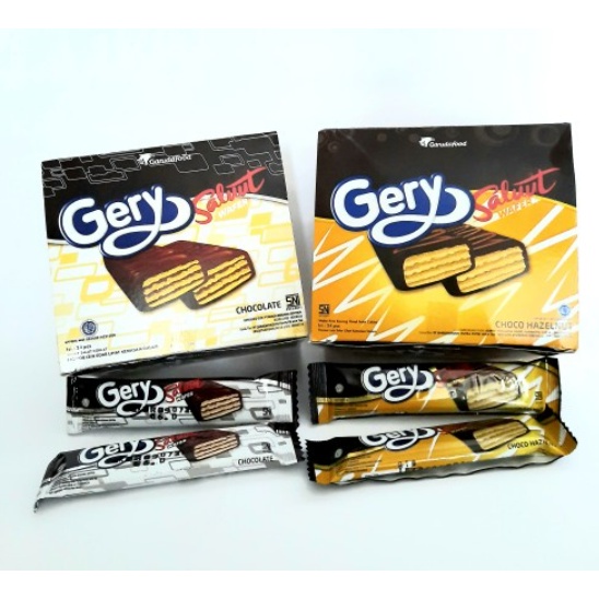 GERY SALUUT CHOCOLATE RENGENG CONTENTS 24 x 7gr GRAM HAZELNUT WAFER ...