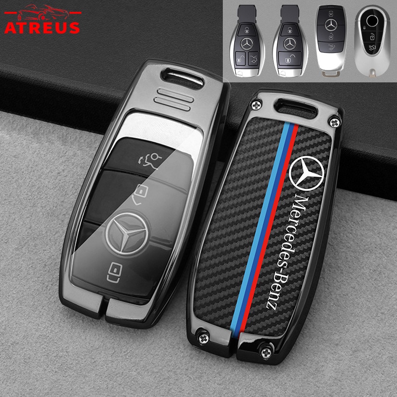 Mercedes Benz Zinc Alloy Full Wrap Car Key Case Cover Carbon Fiber ...