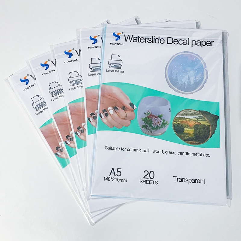 A5 No Need Spray Transparent White Waterslide Decal Paper for Laser ...