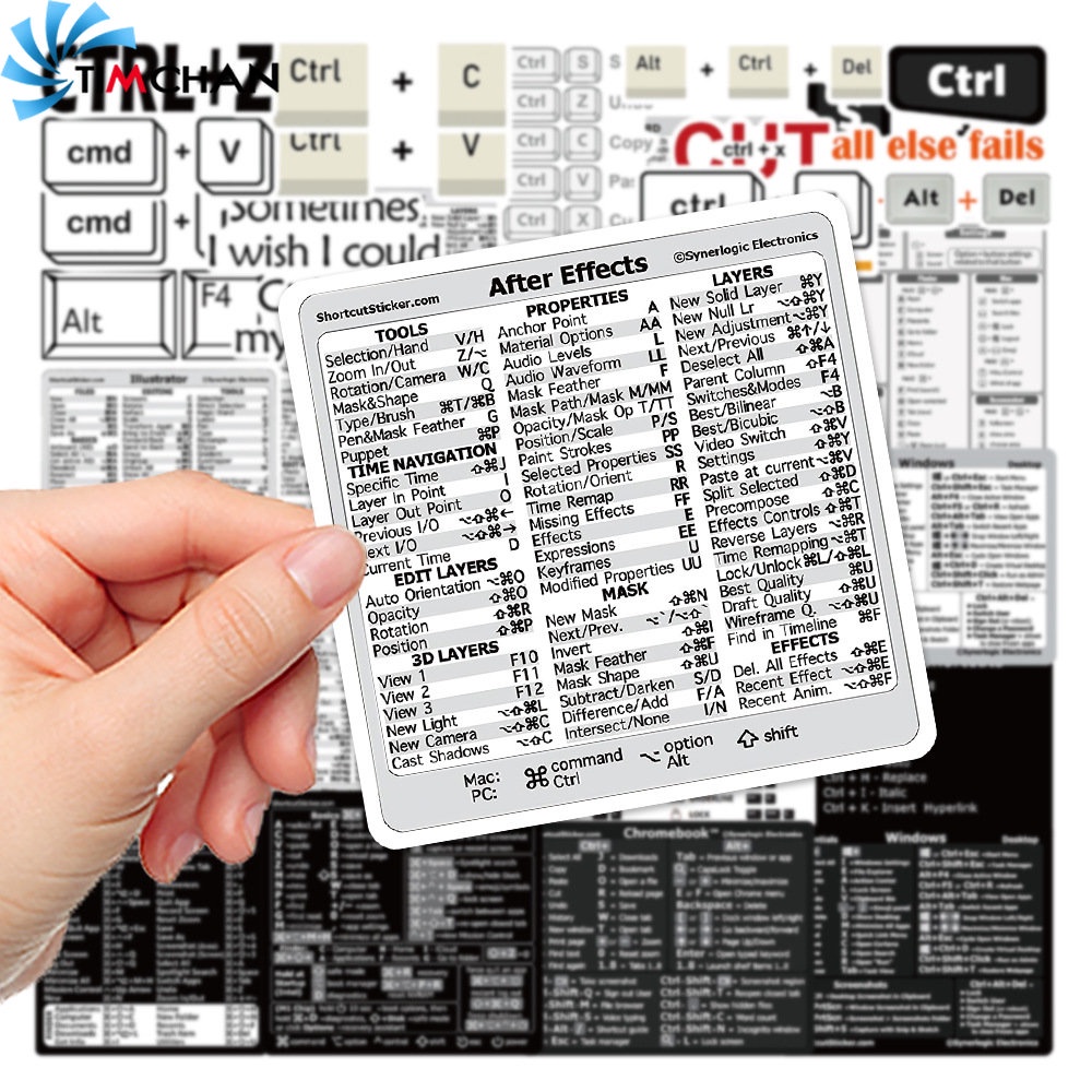 Quick Reference Keyboard Guide Stickers / Windows PC Transparent ...