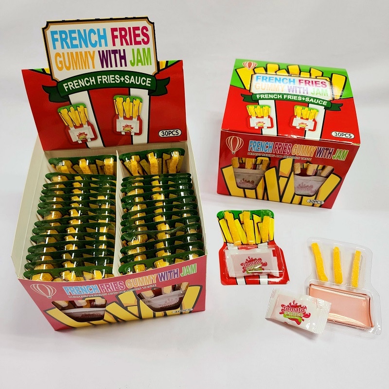 30Pcs Gummy French Fries Gummy With Jam French Fries + Sauce ( ±14G x ...