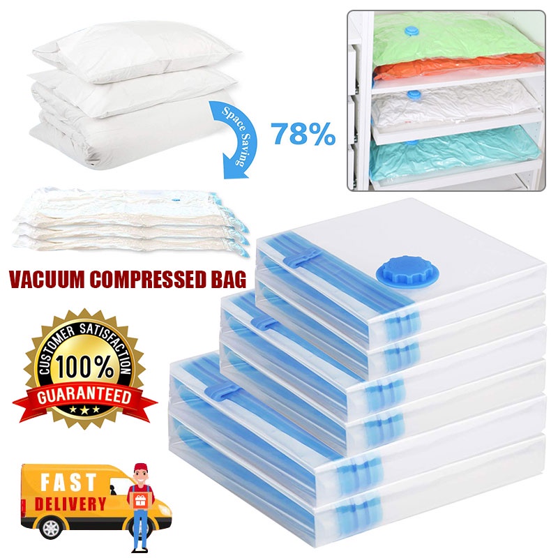SG Ready Stocks Vacuum Storage Bags for Clothes Travel Space Saver ...