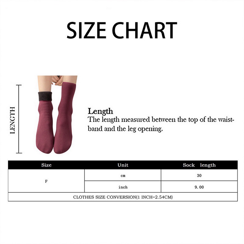 Winter Warmer thick socks Seamless Thermal Wool Cashmere Snow Boots ...