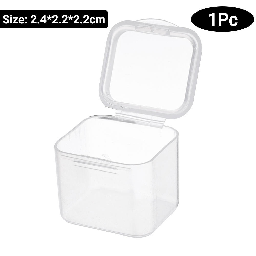 1/5/6/10Pcs Square Transparent Storage Box / Mini Plastic Dust-proof ...