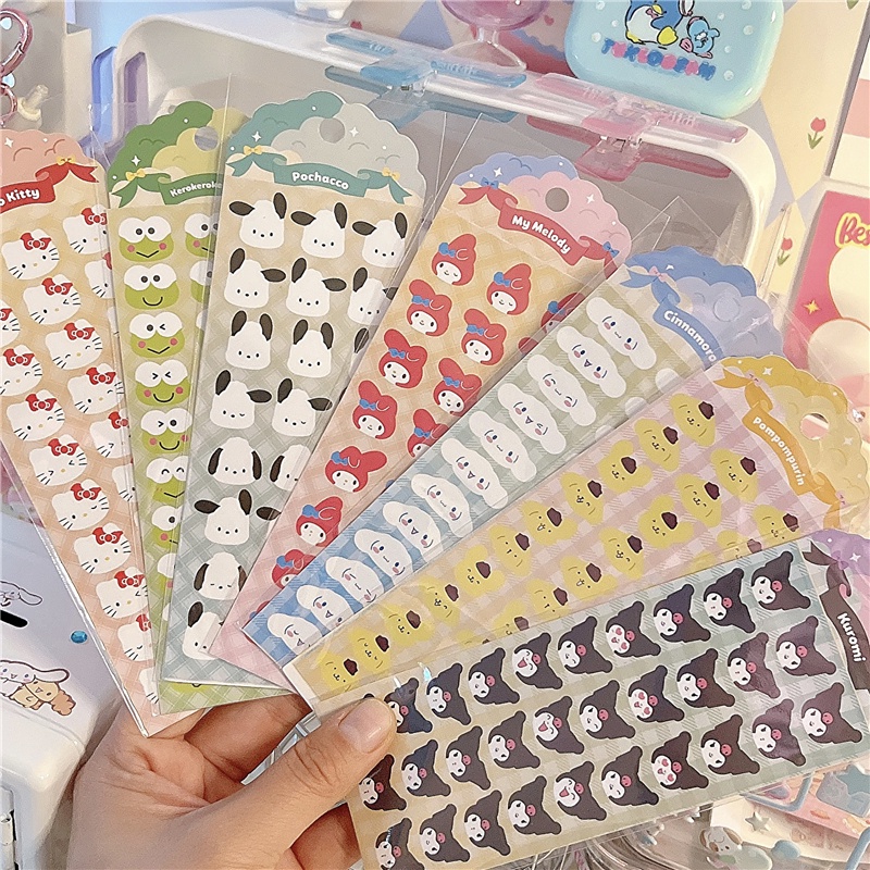 Korea Sanrio Matte Stickers Kuromi Emoji Sticker DIY Notebook Scrapbook ...