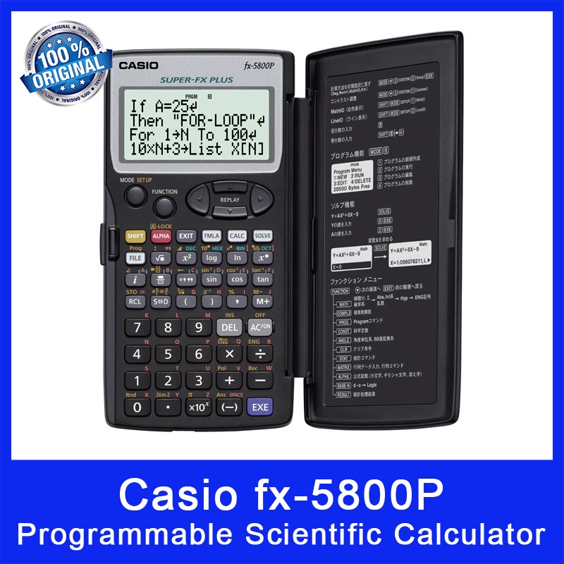Casio fx-5800P Programmable Scientific Calculator. 664 Functions ...