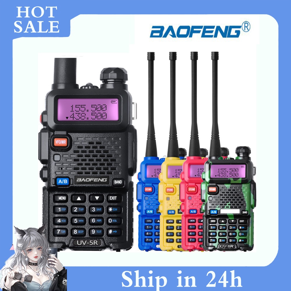 Baofeng UV-5R Professional Walkie Talkie 5W UHFVHF Portable UV5R Two ...