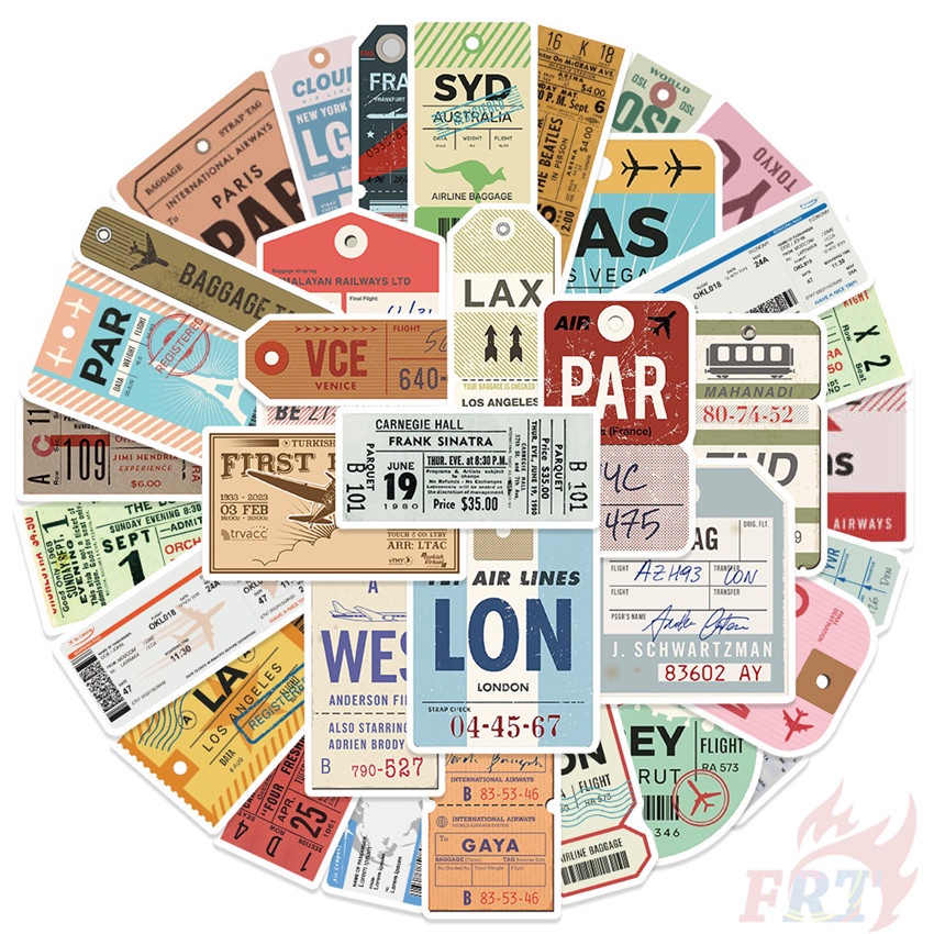 40Pcs/Set Retro Air Boarding Pass Tickets Series 01 Boarding Card ...