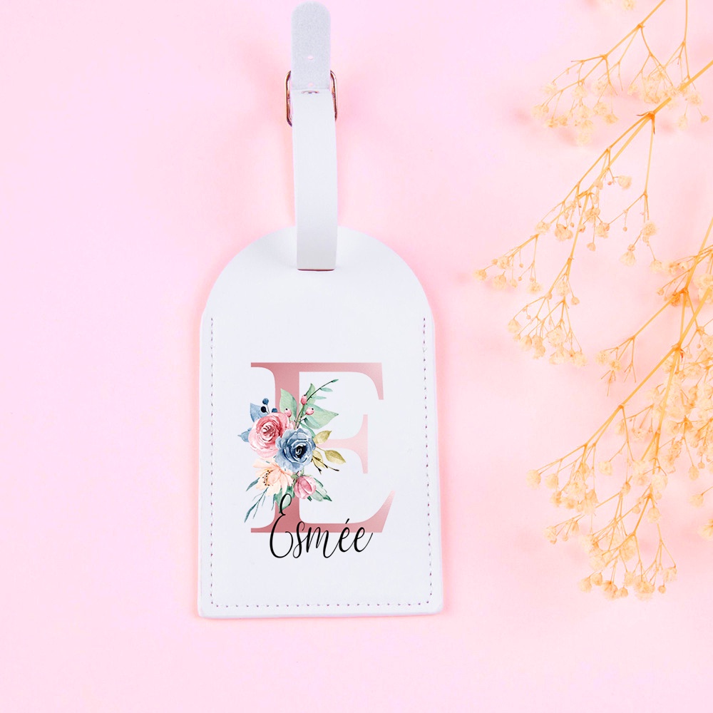 Personalised Custom Name Pu Leather Luggage Tag Suitcase Identifier Label Baggage Boarding Tags ...