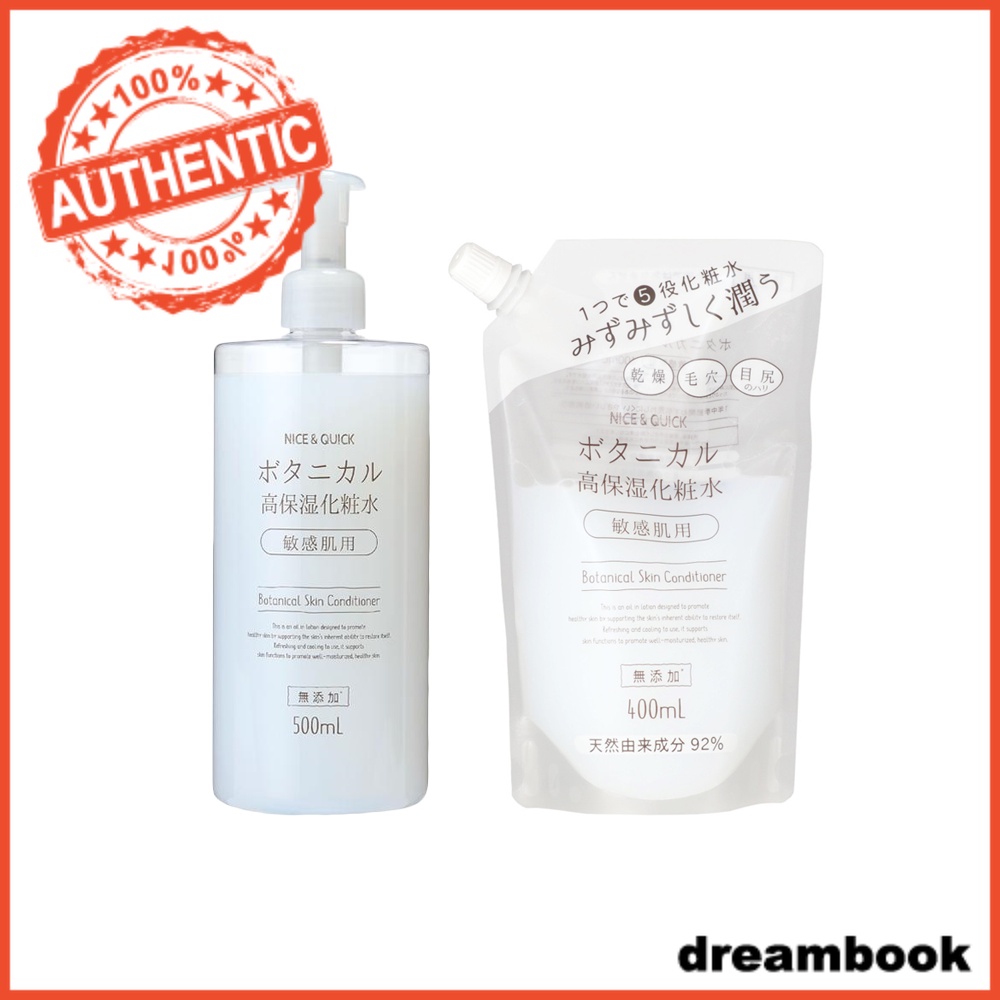 Nice & Quick Botanical Skin Conditioner (500mL / 400mL Refill) | Shopee Singapore