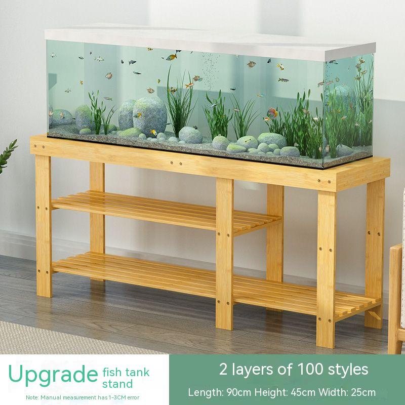 , 🎇Simple Combination Aquarium Base Fish Tank Shelf Bamboo Multi-Layer ...