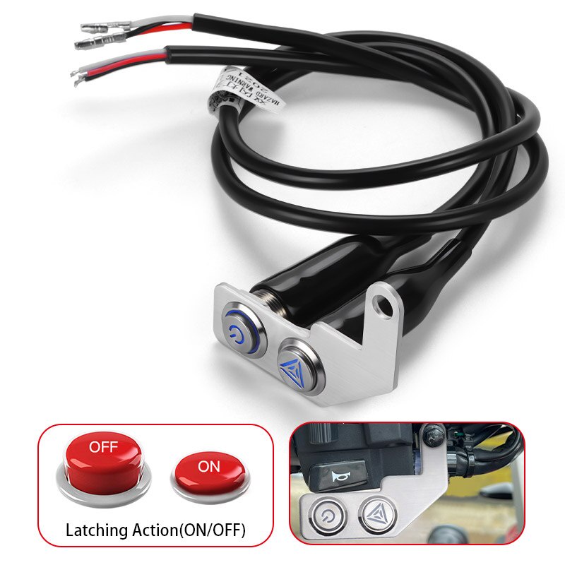 LED ON OFF Switch Warning Flasher Signal DC12V Adjustable Emergency ...