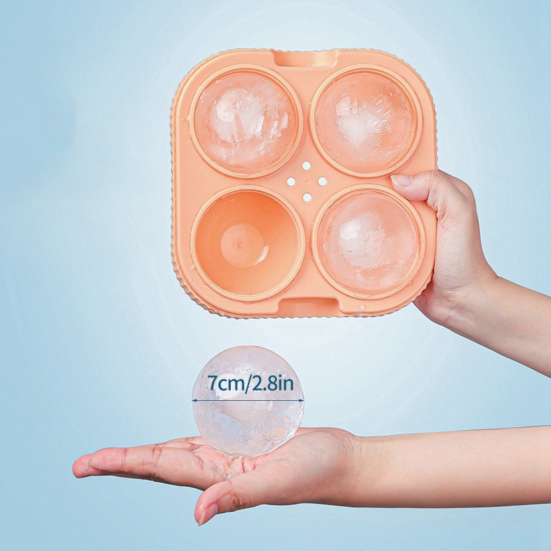 Round Ice Cube Molds Big Sphere Shape Ice Cube Maker Kitchen Large Icy ...