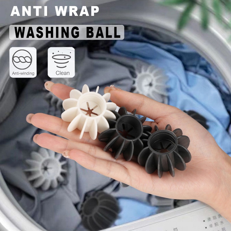 Silicone Magic Laundry Ball Reusable Anti-tangle Clothes Hair Cleaning ...