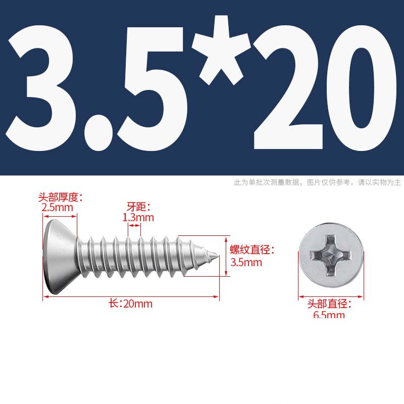 ((JLML) Stainless Steel Extended Phillips Self-Tapping Wood Screw M3/M3.5/M4 SUS304 Countersunk ...