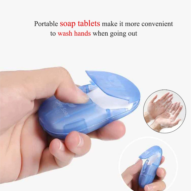 20Pcs/Box Mini Soap Paper Travel Petal Soap Paper Disposable Mini Soap ...